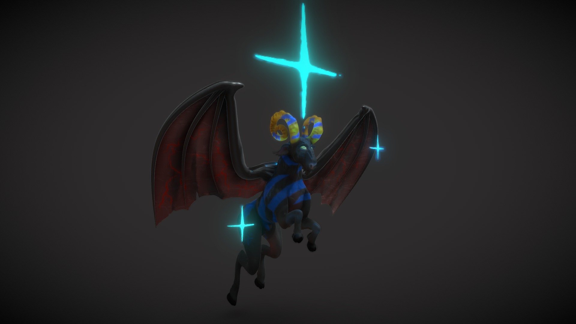 The Blue Goat - Download Free 3D model by Chaitanya Krishnan ...