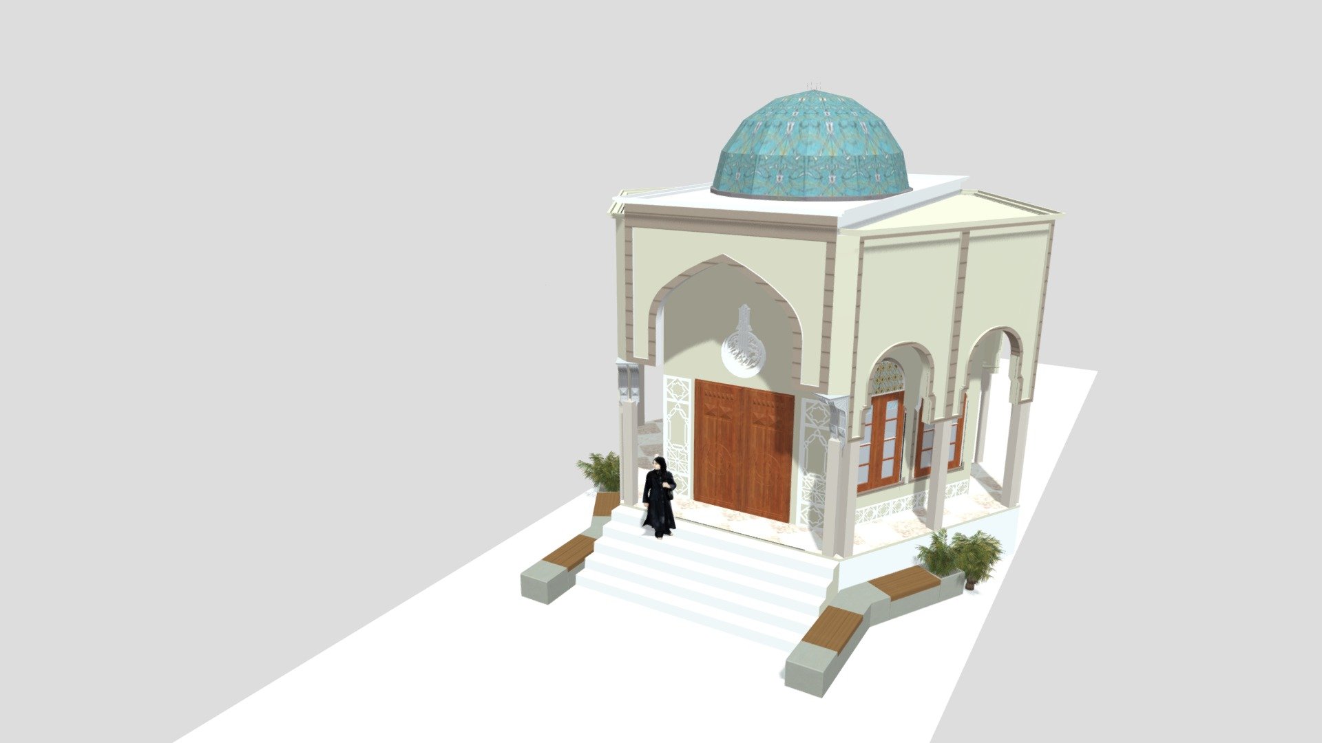 3D Little Mosque Exterior Model - Download Free 3D model by aazizah ...