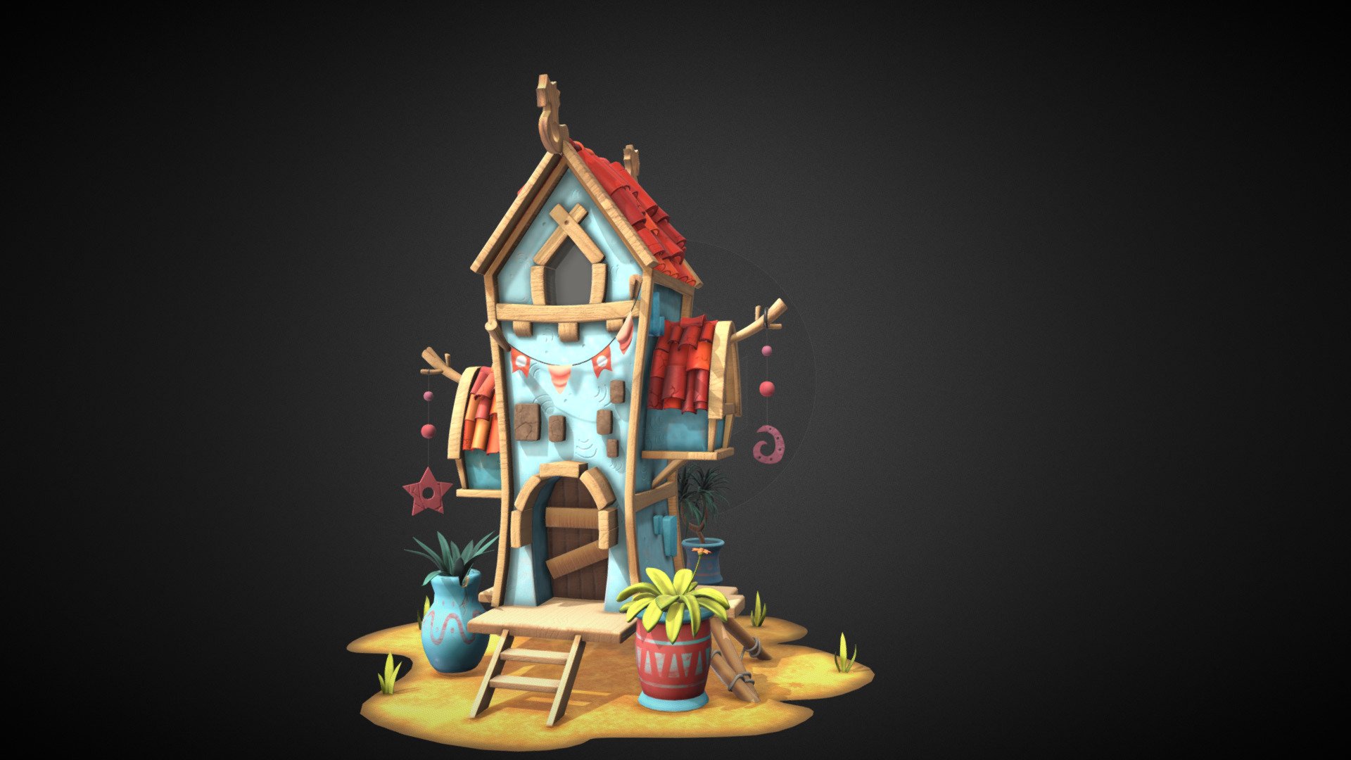 Stylized House - 3D model by FedericoCianciulli [fa6f150] - Sketchfab
