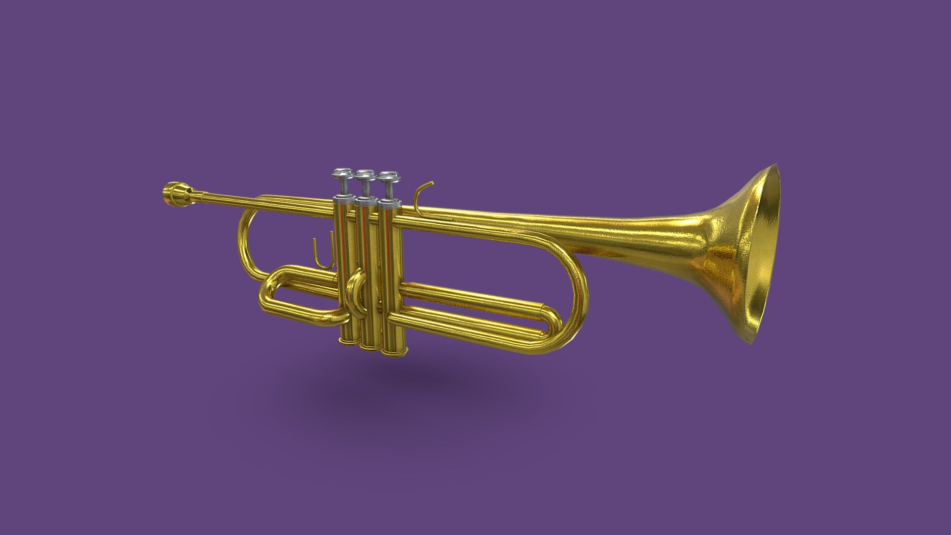 Gold Trumpet - Download Free 3D model by Atilla Kutluay Erdoğay ...
