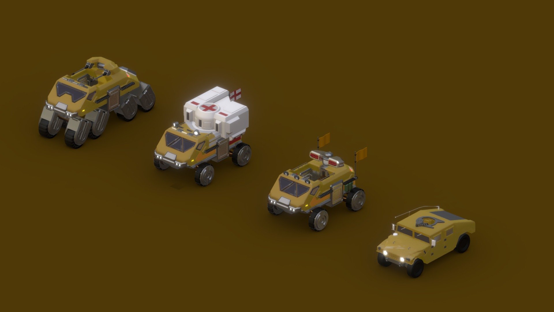 C&C-Wars-Pitbull/Ambulance/Roughrider (0.7) - 3D model by BioClone ...