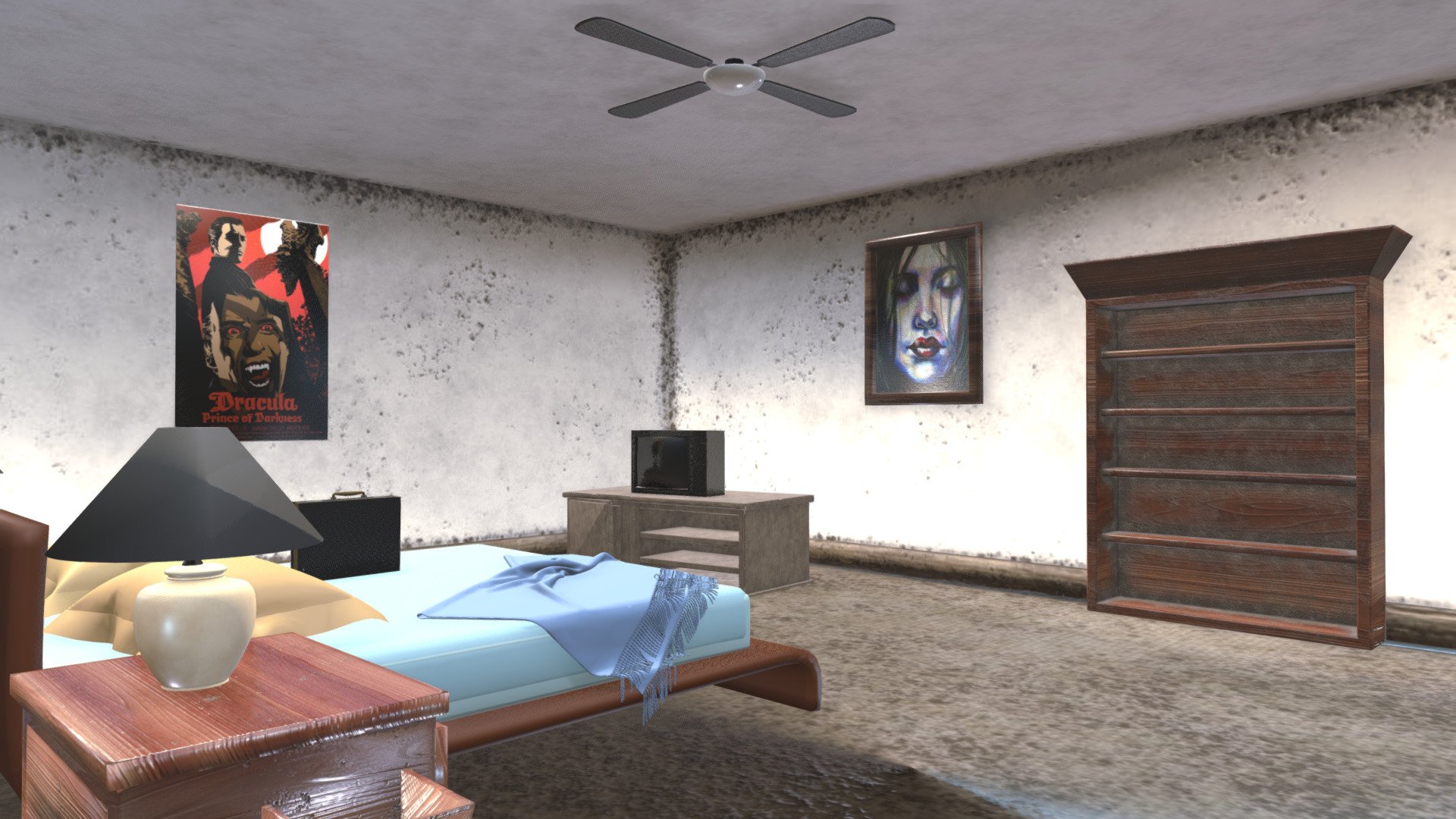 Motel Room - 3D model by lucasponcon [fa7128a] - Sketchfab