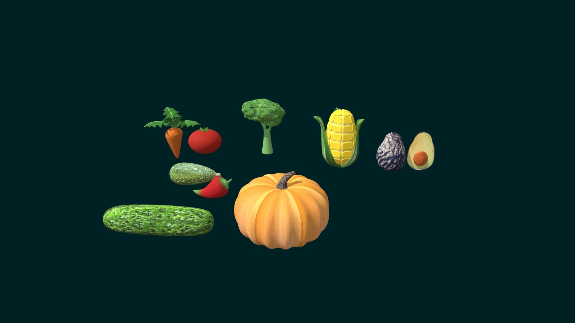 Vegetables - Buy Royalty Free 3D model by X0K0K (@xokok) [fa72981 ...