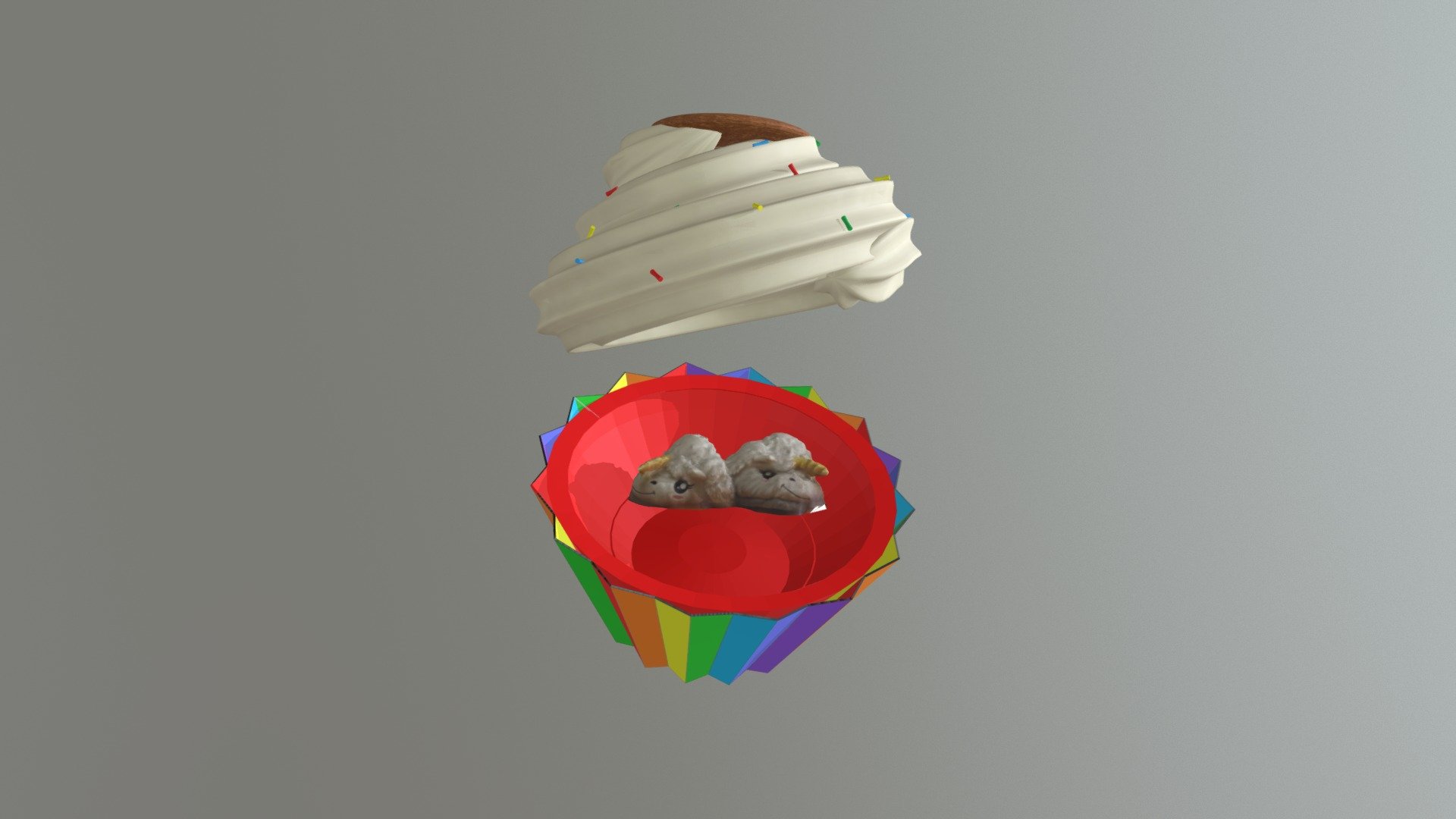 Cupcake Box - Open - 3D model by PoisonDubh [fa7880f] - Sketchfab