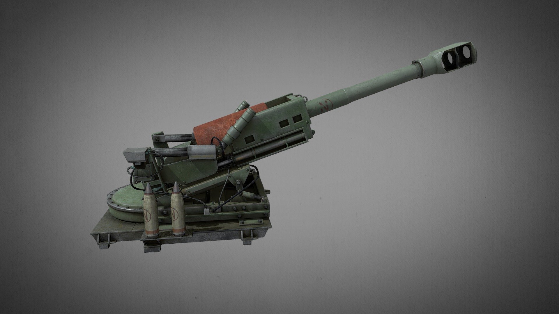 Fictional Napalm Howitzer - 3D model by Glenda Studio 3D Outsourcing ...
