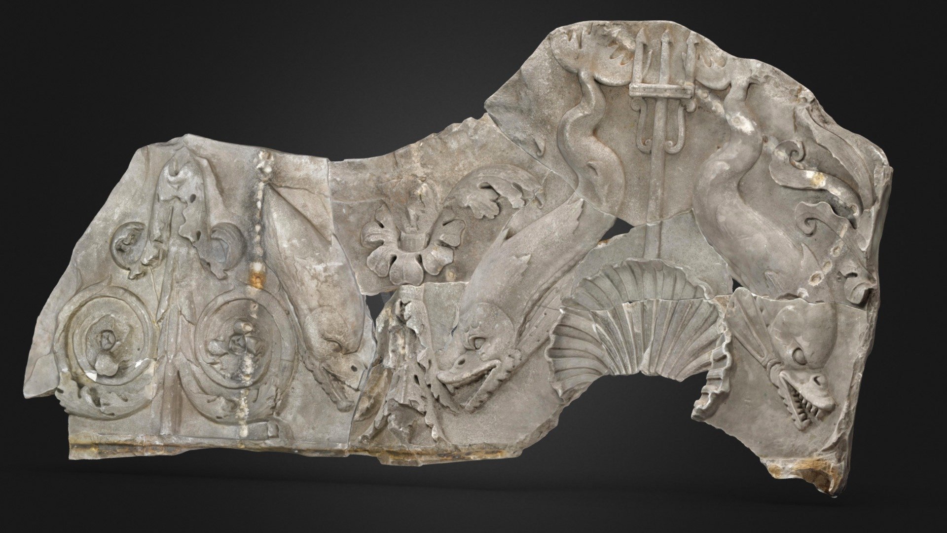 Trabeazione della Basilica Neptuni al Pantheon - 3D model by RACCOLTE ...