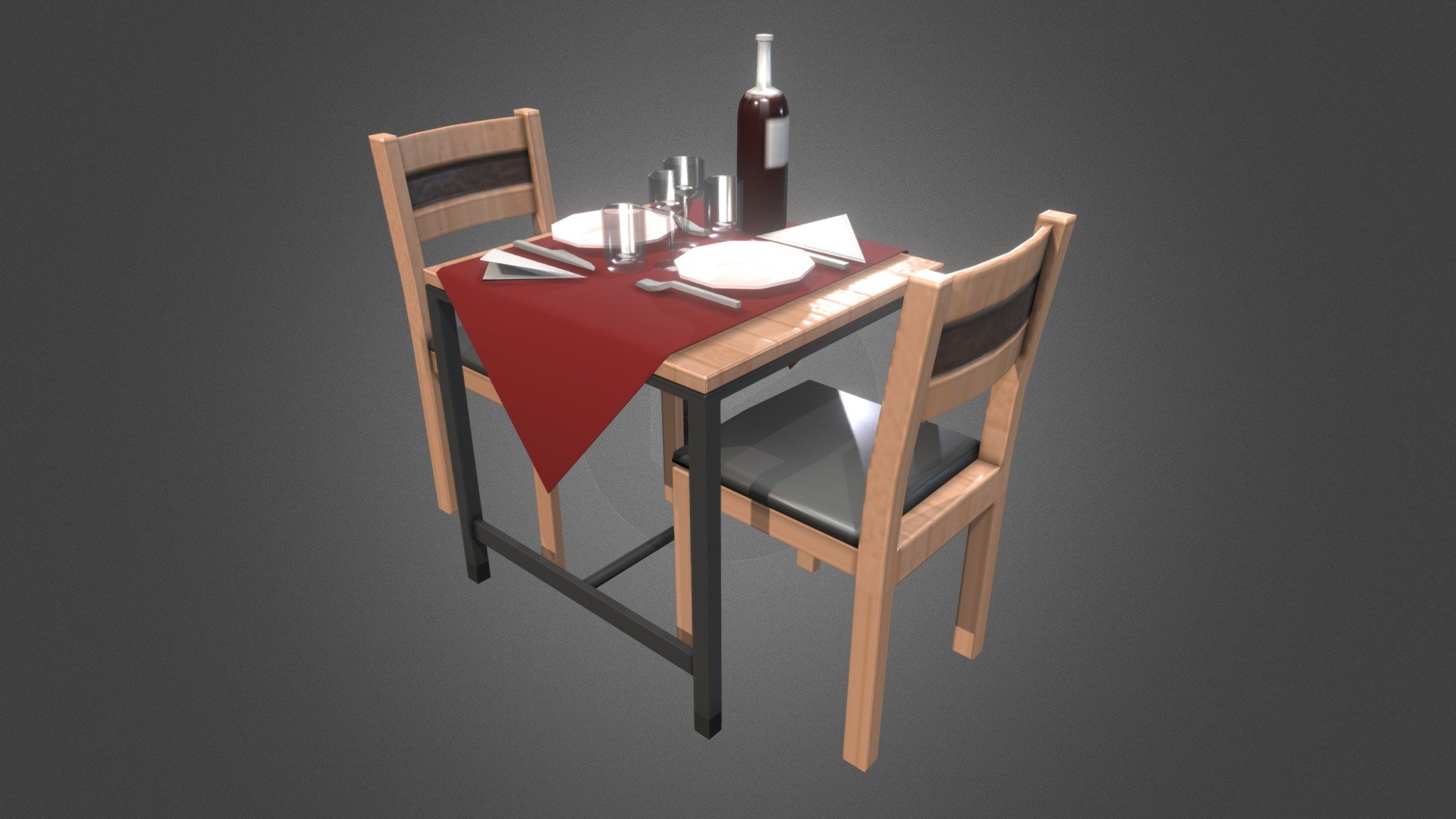 restaurant table - Download Free 3D model by harway [fa86b35] - Sketchfab