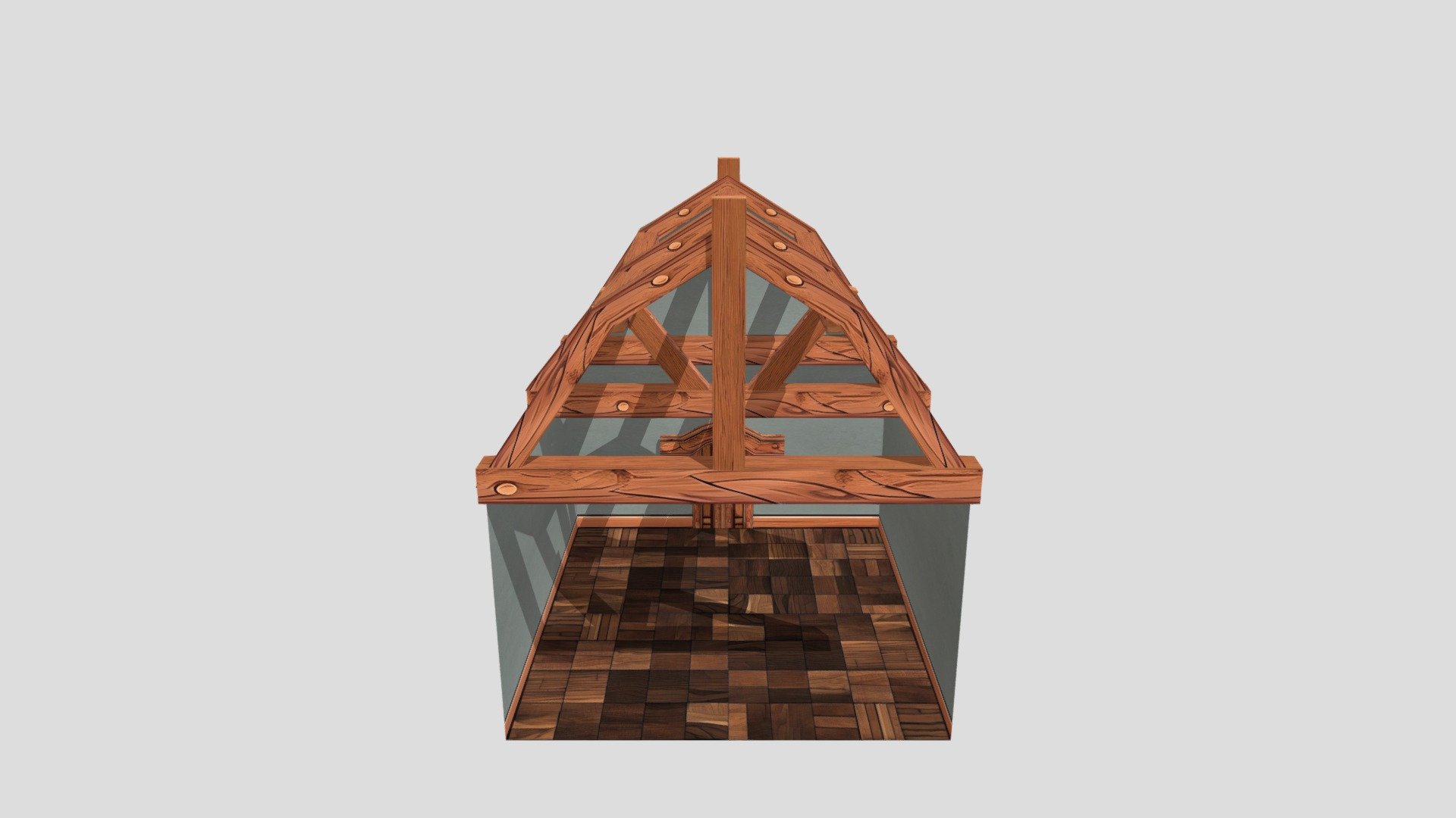 Simple basic Low poly starter building - Download Free 3D model by ...