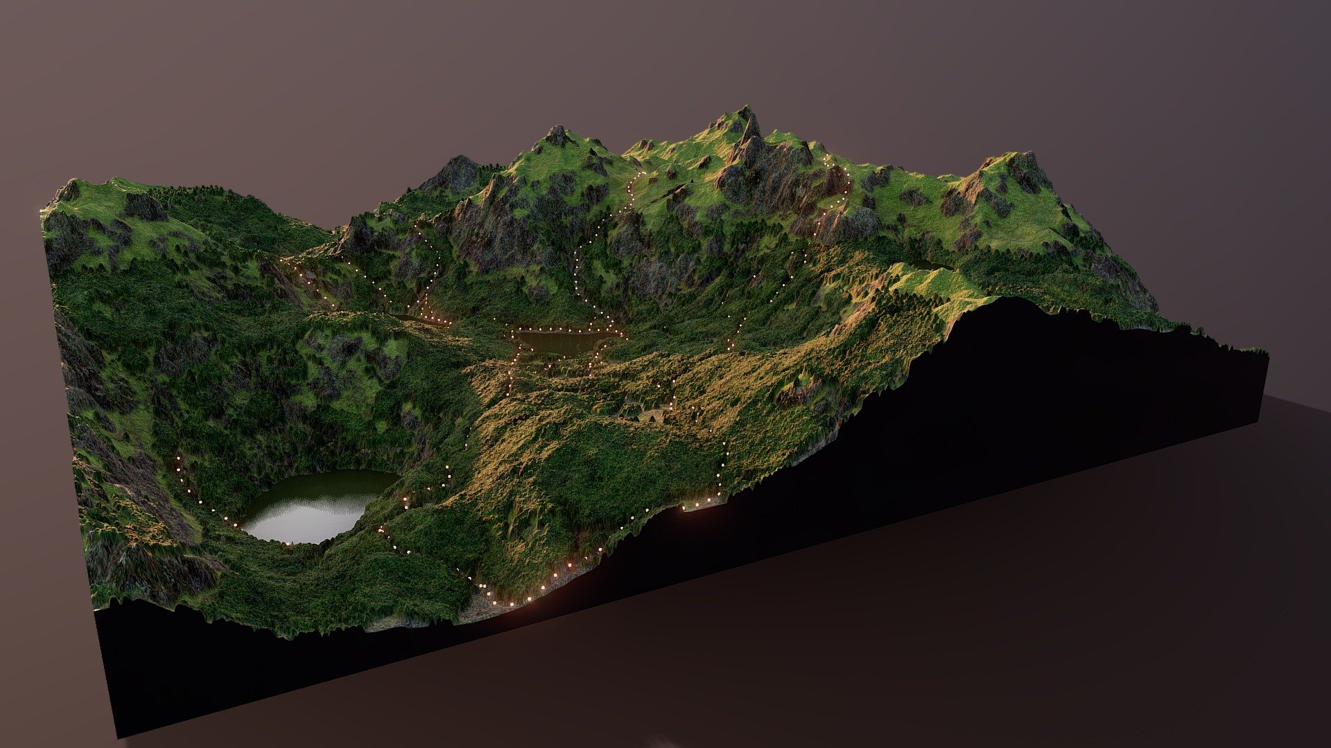 Procedural Landscape Design Test 00.01 - 3D model by asaito [fa8e71a ...