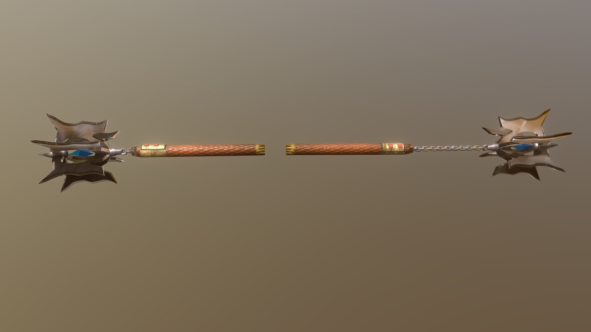 chain mace , bladed staff, axe - Download Free 3D model by franklin ...