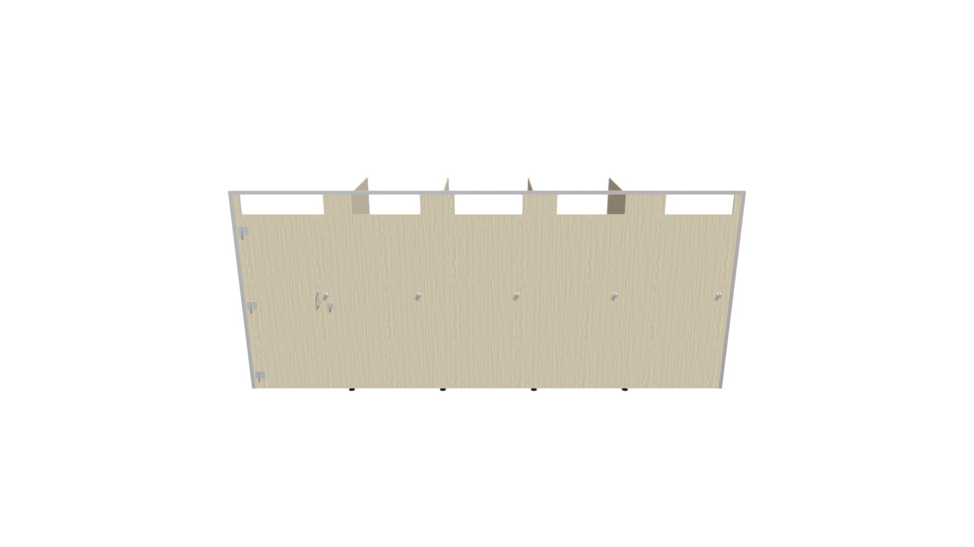 TPI Cubicle - Recessed Pedestal - RO - 3D model by bimstore ...