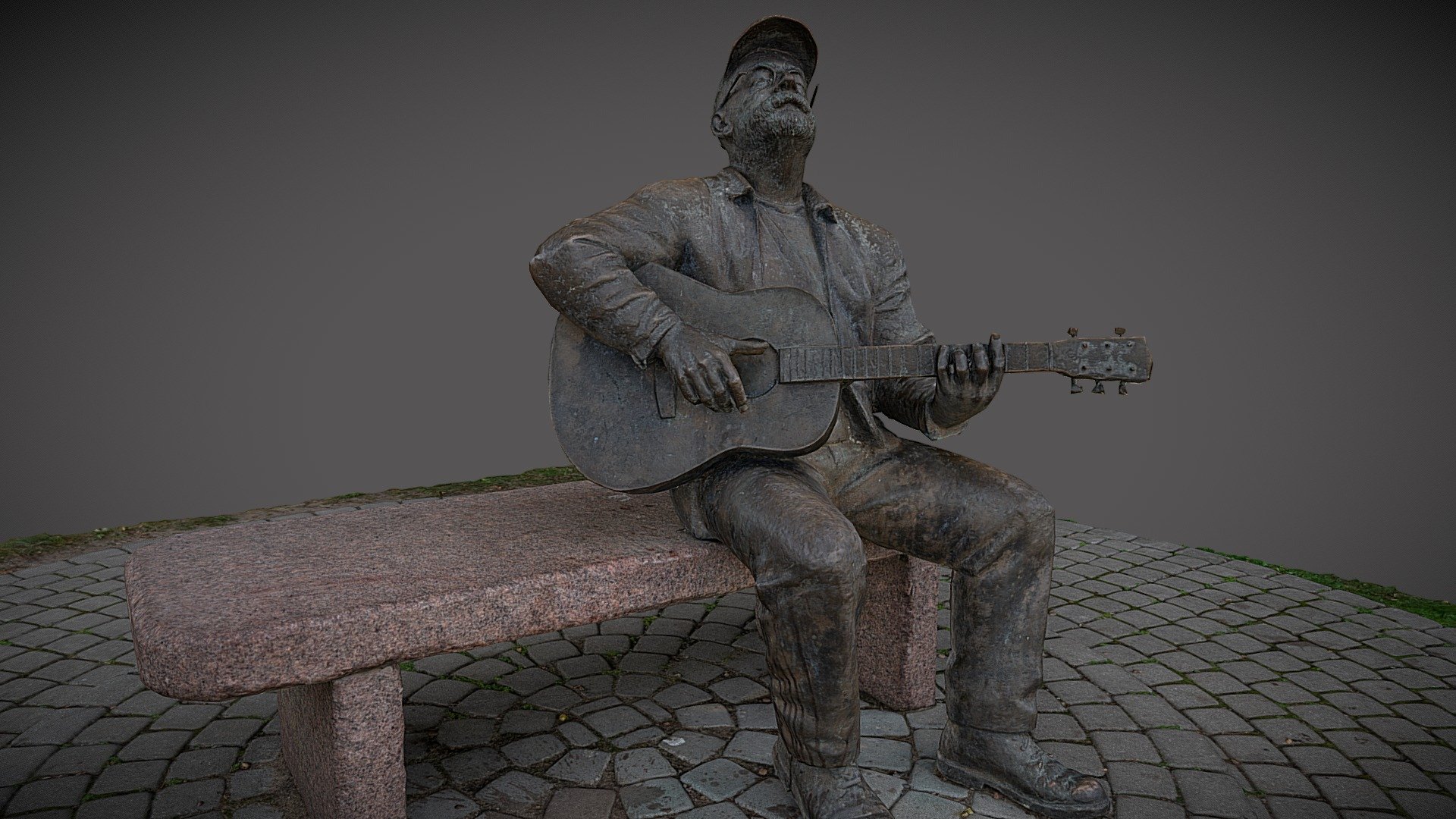 Vytautas Kernagis sculpture in Nida - 3D model by Saulius.Zaura ...