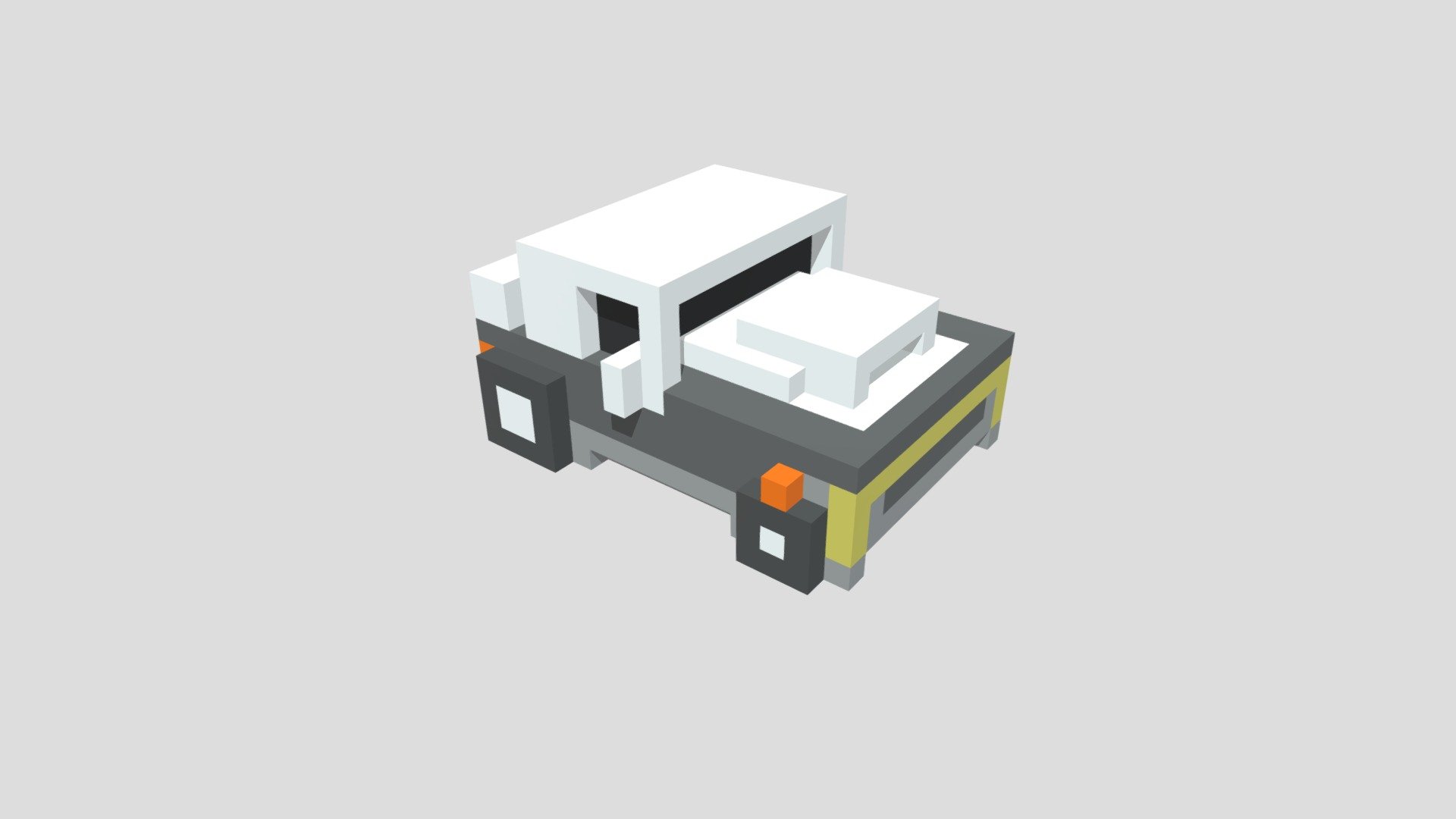 Grey Voxel Car - Download Free 3D model by _WonderBoy_ [faa1d30 ...