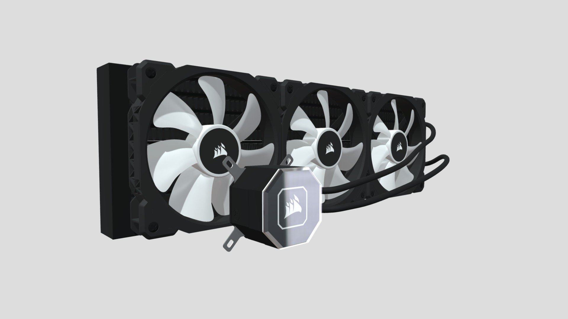 Corsair H150i Elitie CPU Liquid Cooler - Download Free 3D model by ...