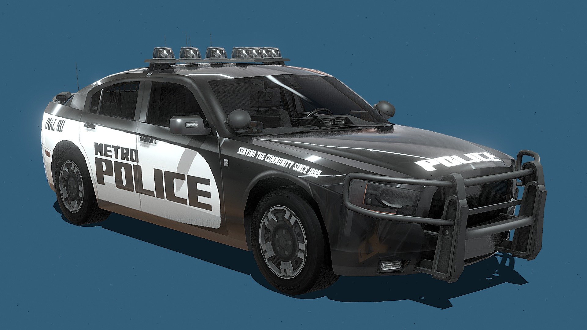 Police Car 3D Model - 3D model by ƚᴎɘbiɿT (@xtrident) [faa957c] - Sketchfab