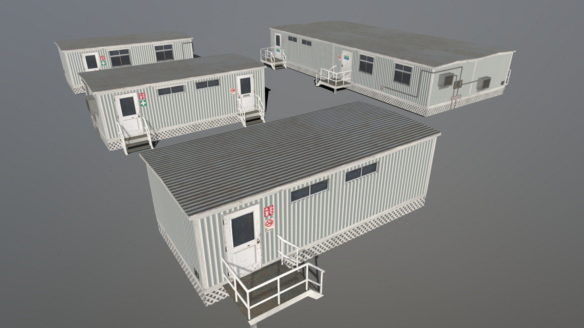 Temporary Portable Buildings - Buy Royalty Free 3D model by ...