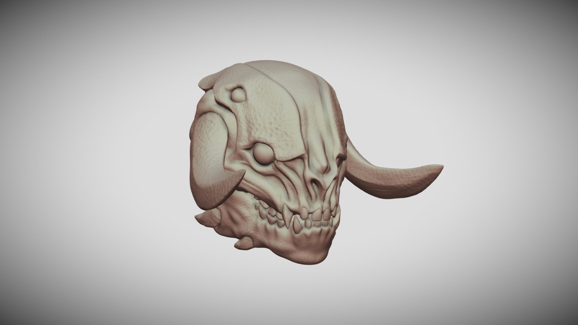 Base Head 7- Horned monster - Buy Royalty Free 3D model by Eli_ac ...