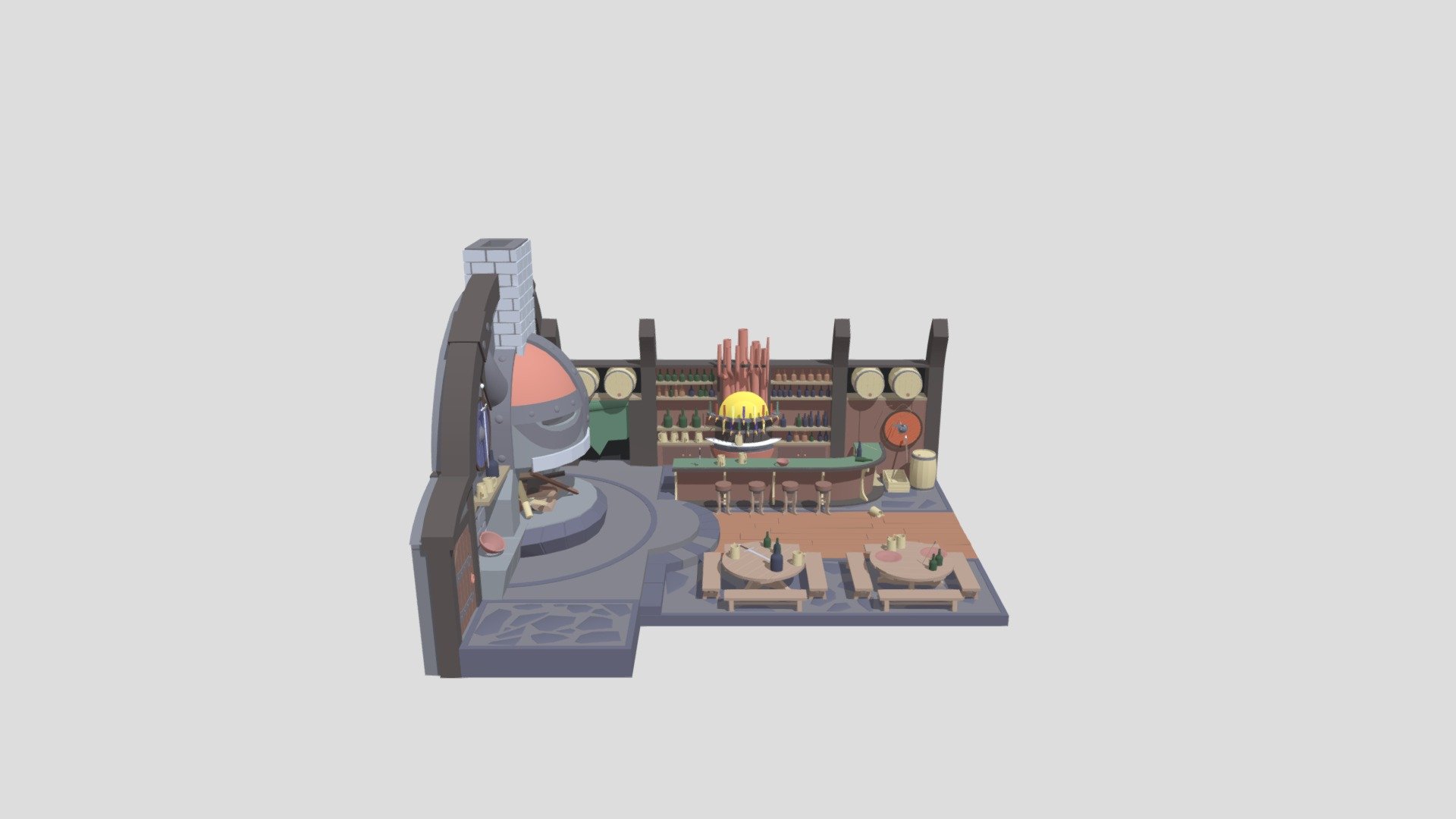 Dwarf Bar - 3D model by SleepySeal [fab57b1] - Sketchfab