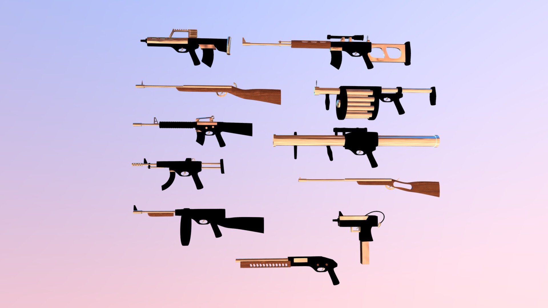 GUN PACK - Download Free 3D model by sankalp_dohre [fab75f2] - Sketchfab