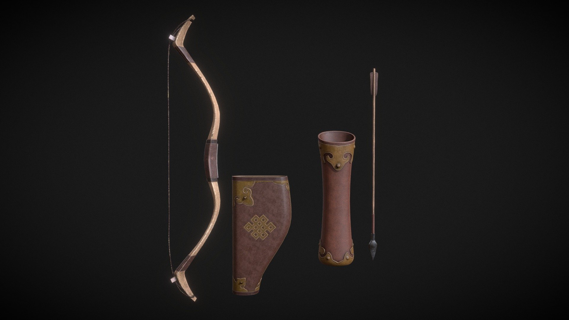 bow and arrow - 3D model by Zoykaddd [fab8ce1] - Sketchfab