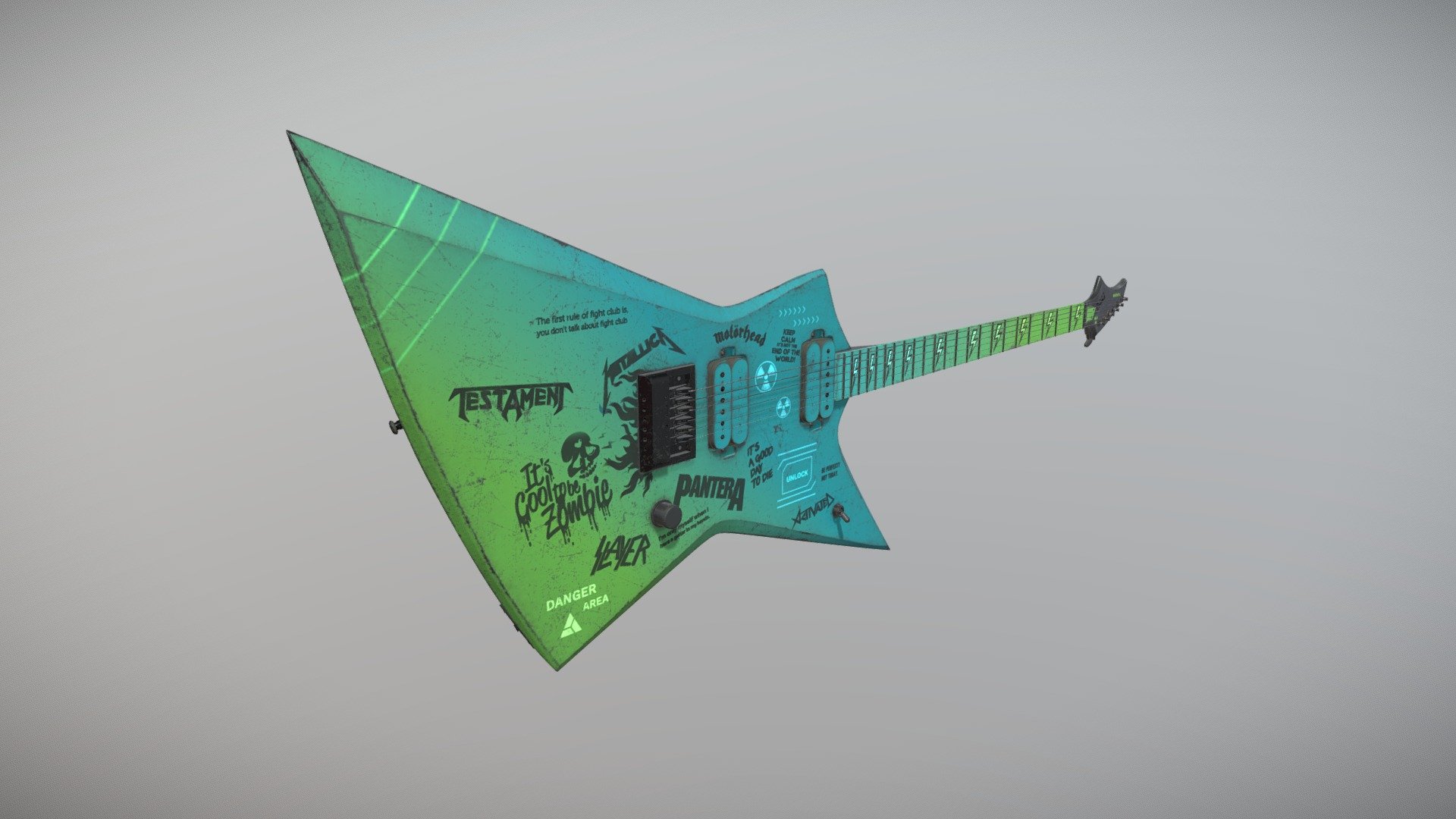 Guitar Post-Apocalyptic&CyberPunk - 3D model by AnimeshnikAlex [fabaa2e ...