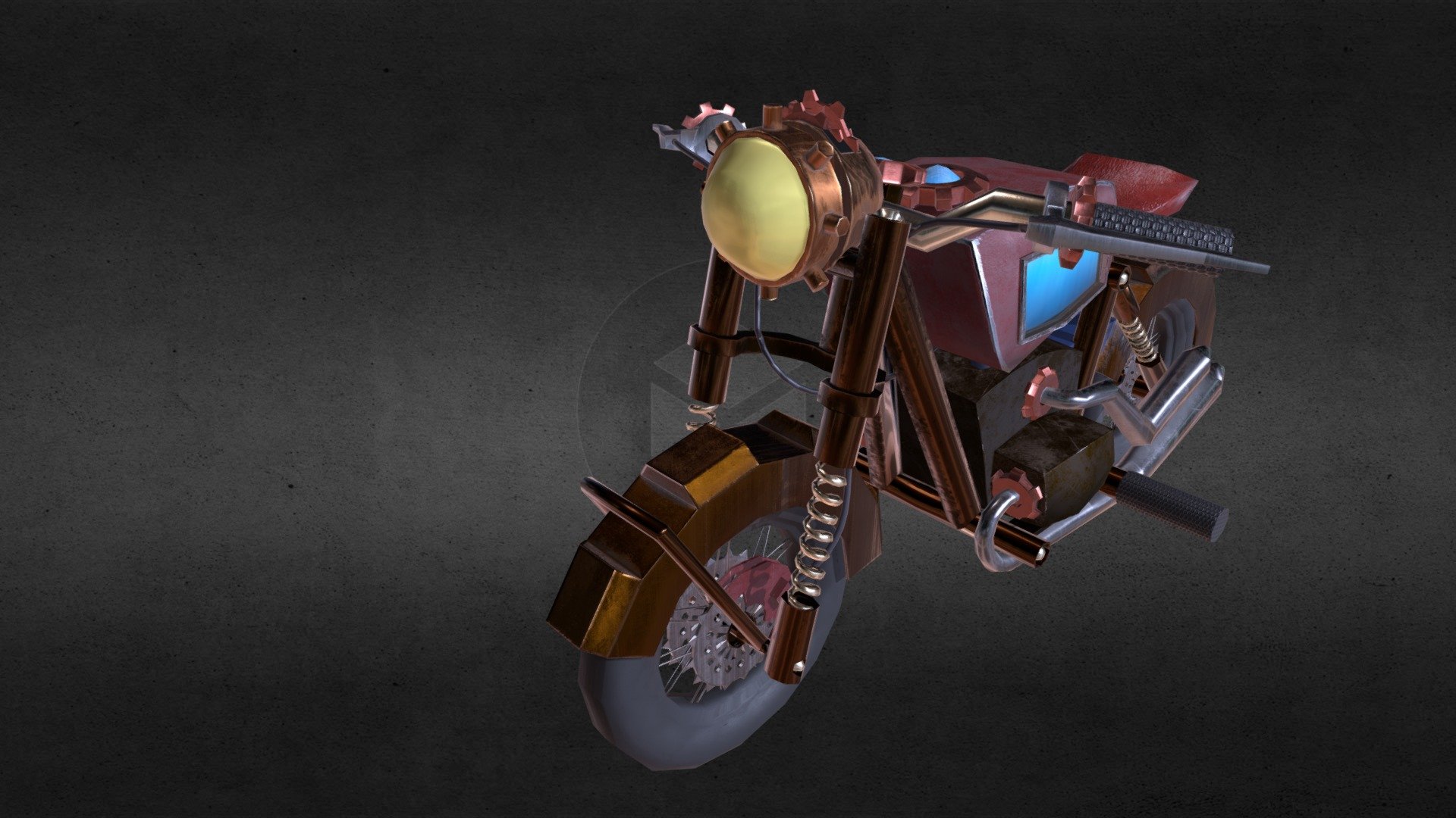 Steampunk Motorcycle - 3D model by duketran [fabd1aa] - Sketchfab