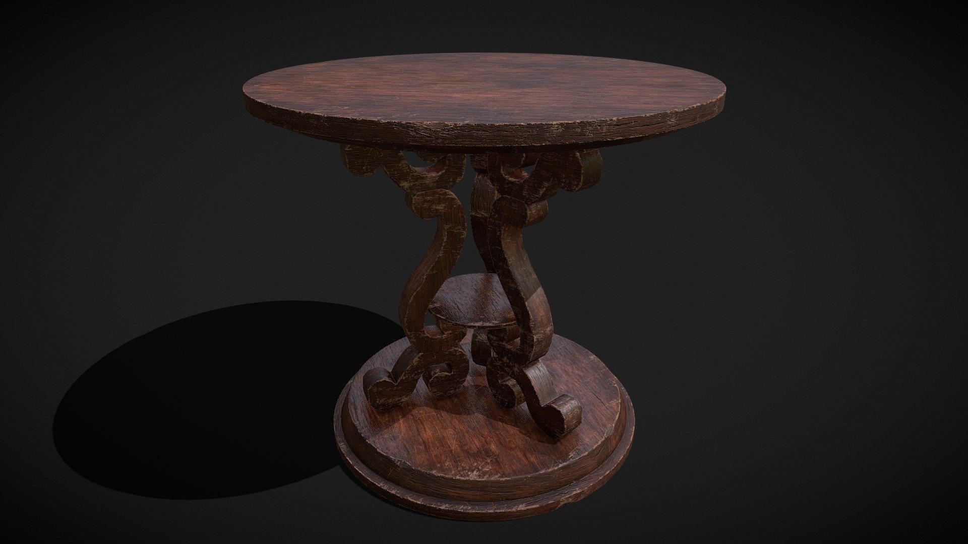 Medieval Antique Three Legged Table - Buy Royalty Free 3D model by ...