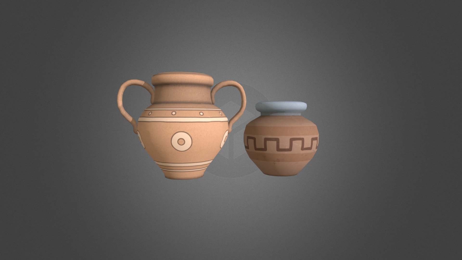Pots - 3D model by Almond [fac0fc6] - Sketchfab