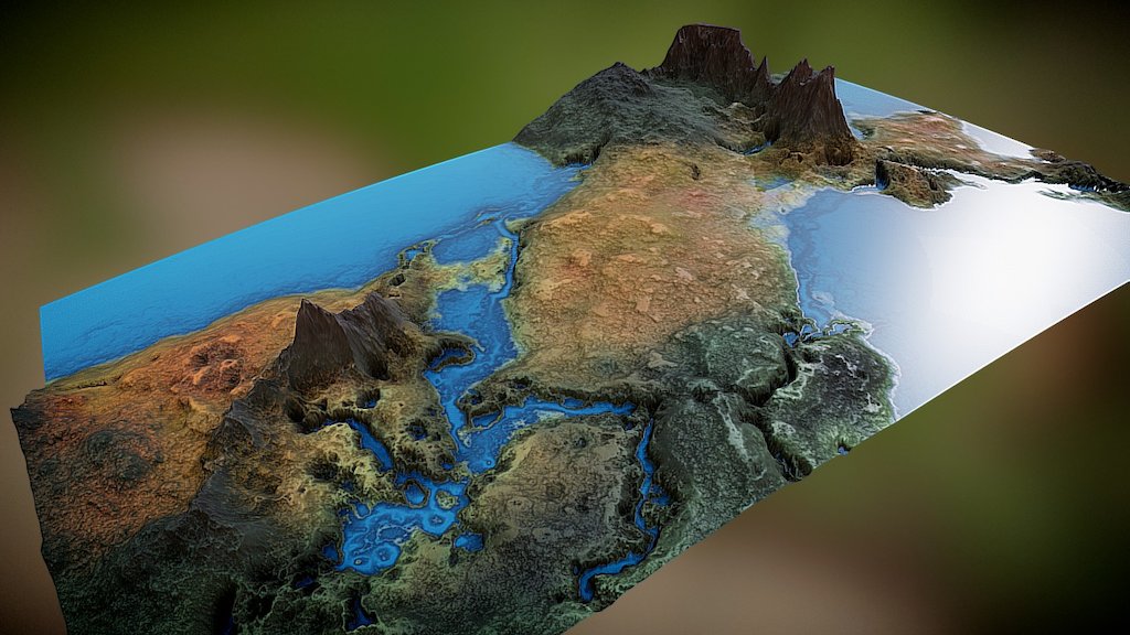 Alien coastline - 3D model by Ignishot [fac50bc] - Sketchfab