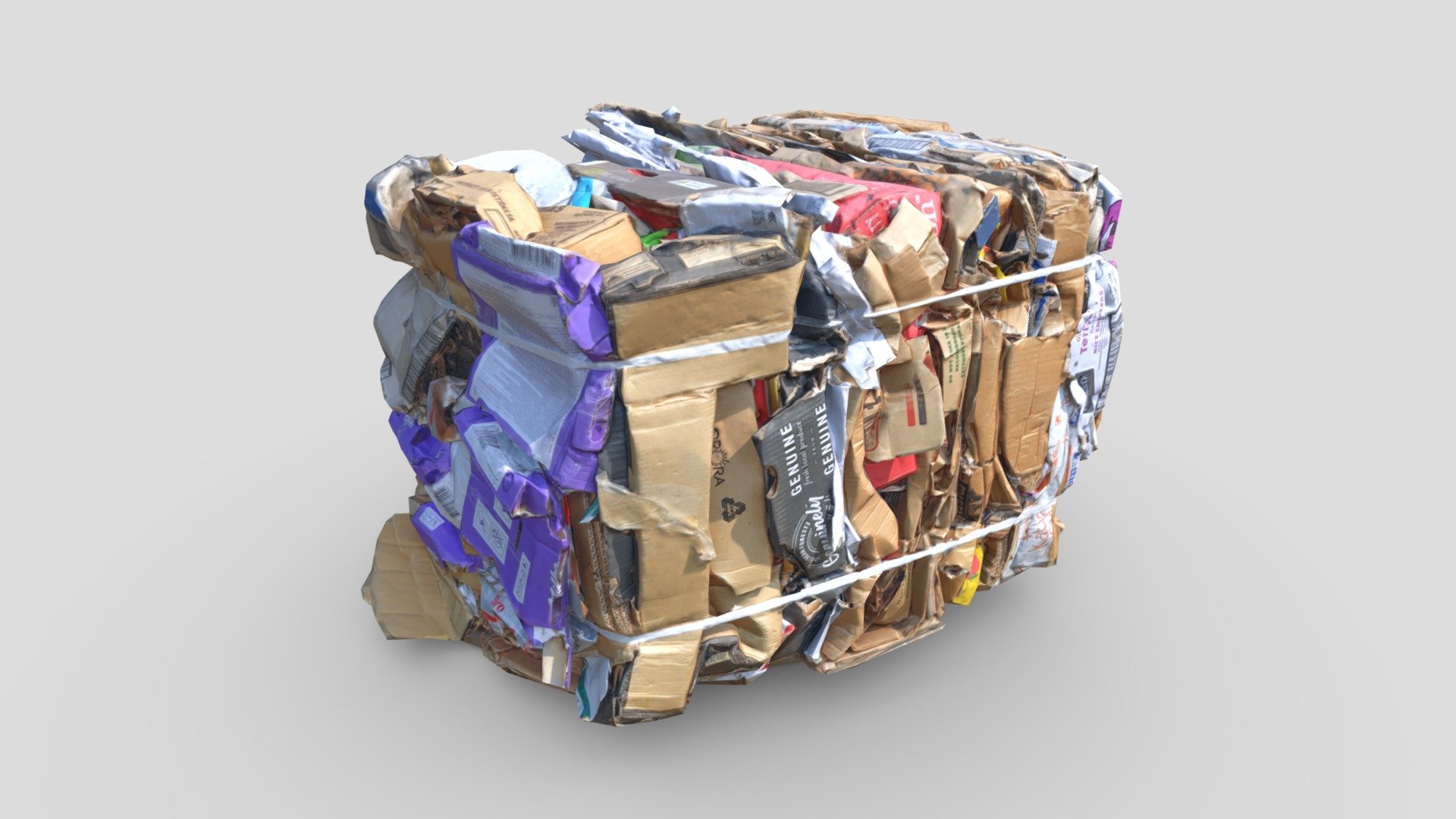 Compacted Cardboard Trash - 3D model by 3DWALKABOUT [fac8127] - Sketchfab