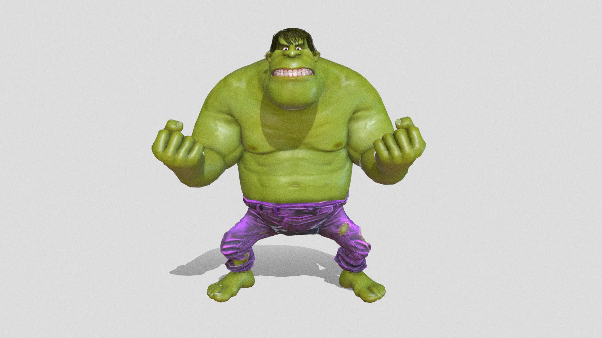 Toon Hulk - 3D model by Myth Conceptions (@myth_conceptions) [fac9917 ...