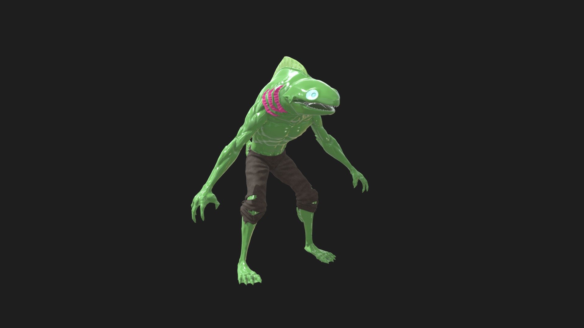 Man-Fish Game-Res Mesh - 3D model by NateBurghart (@NateAB) [fac9c6e ...