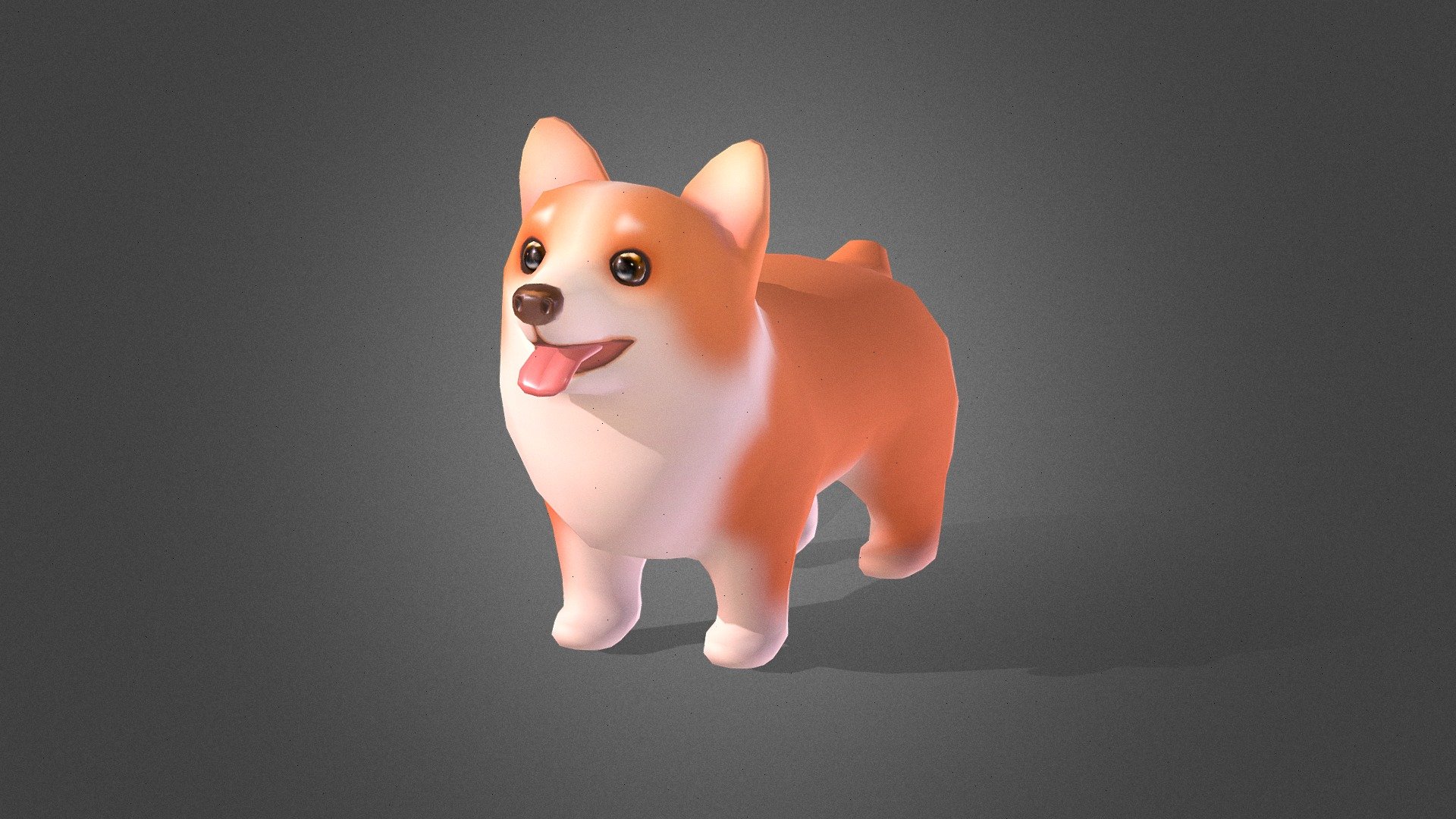 Corgi dog - Low poly - 3D model by Nina Sleptsova (@nino4kab) [fac9e7b ...