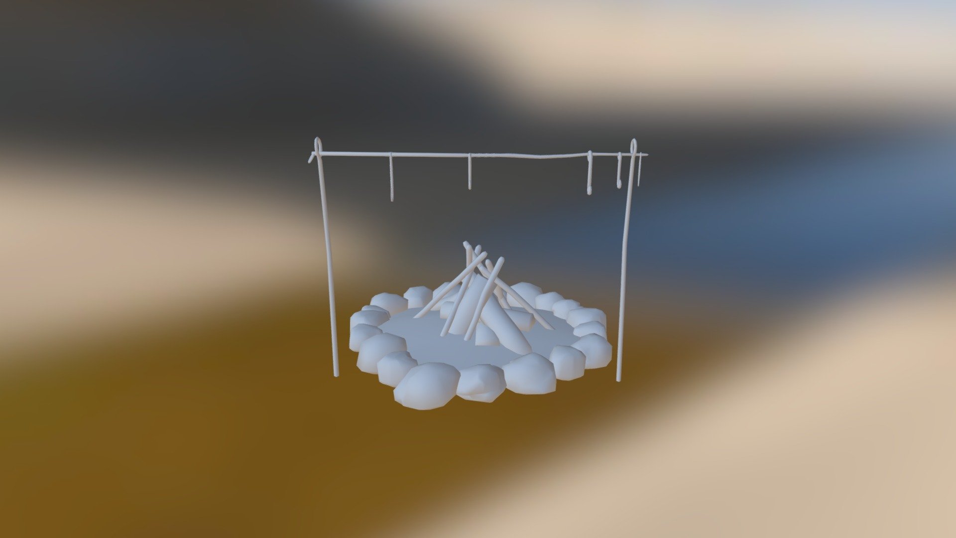 campfire - 3D model by Crushed [facab8a] - Sketchfab