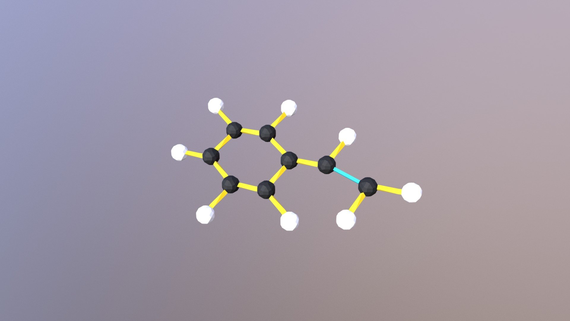 16 16 1 Styrene C6H5CH=CH2 - 3D model by Zometool [facc4ee] - Sketchfab