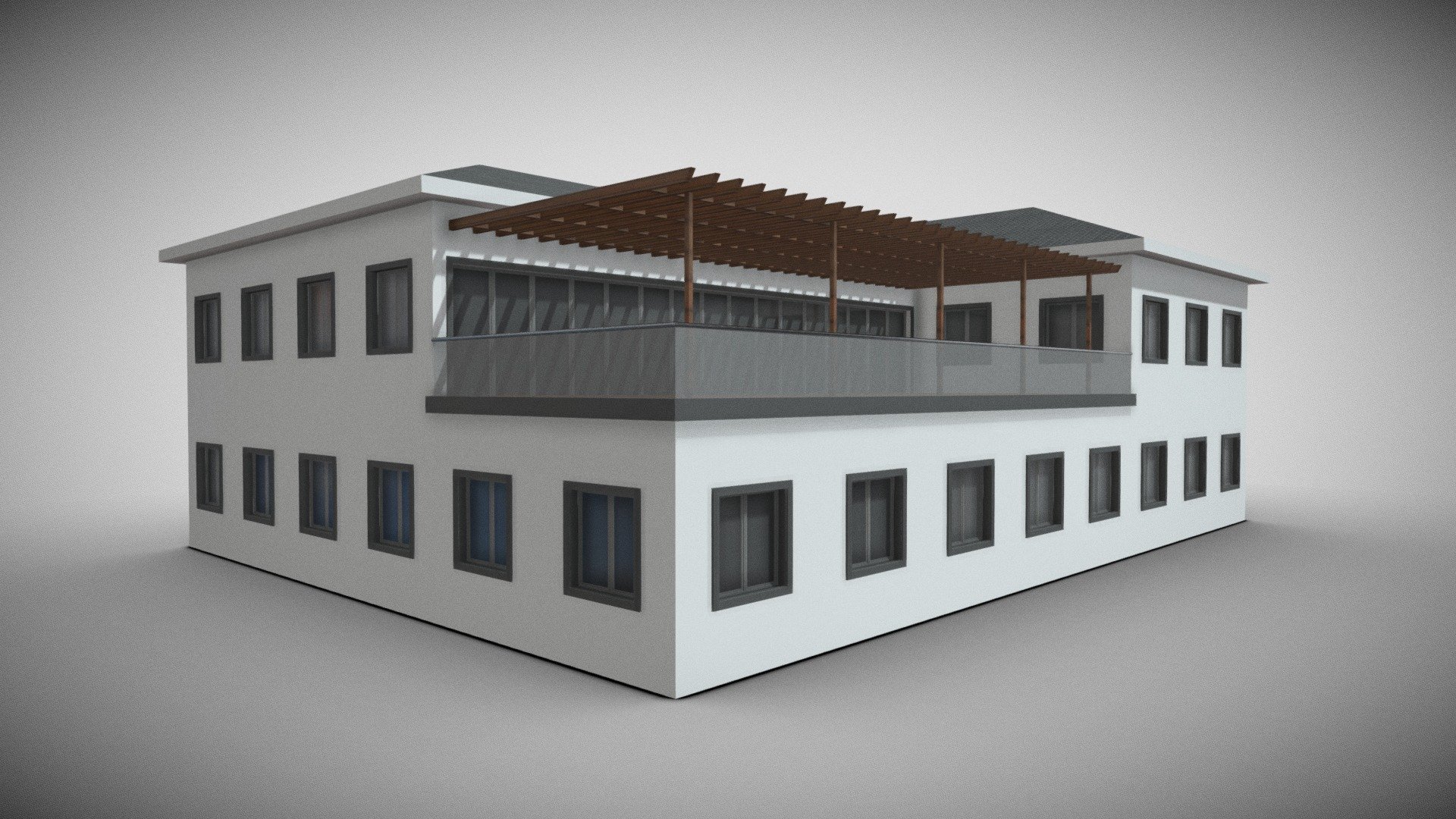 3d Modern Building 2 Model 3d Model By Nvere [facfbdd] Sketchfab