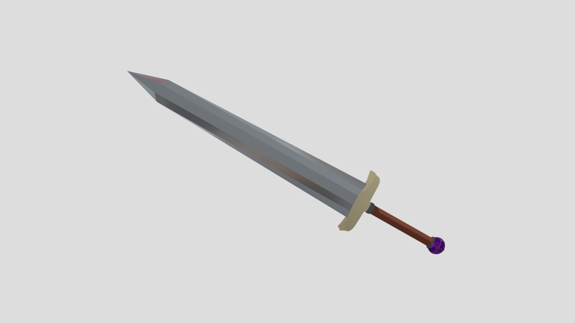 Sword with purple gem - Download Free 3D model by LoveableLina [fad2d05 ...