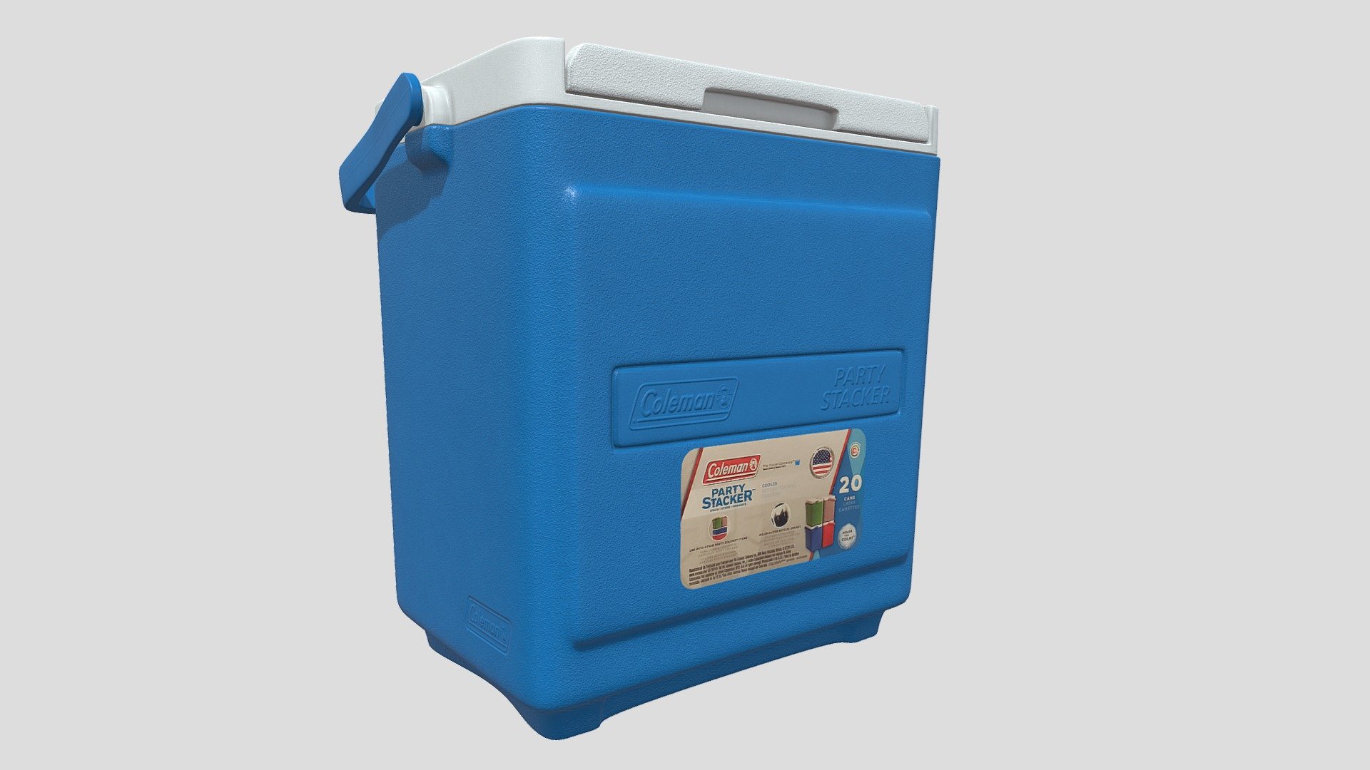 Coleman Party Stacker Cooler - 3D model by Dakota Wester (@dakotawester ...