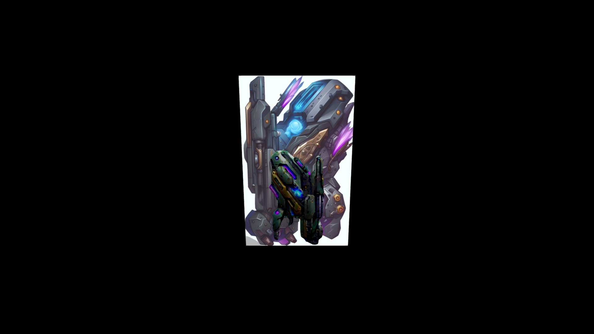 "Cybernetic Robot with Laser Gun" A futuristi - Download Free 3D model ...