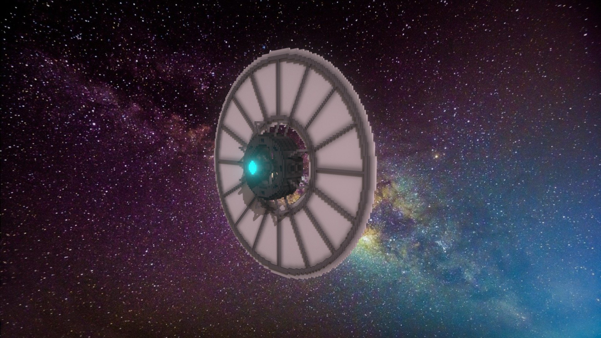 Solar-propulsion spaceship - Voxel model - Download Free 3D model by ...