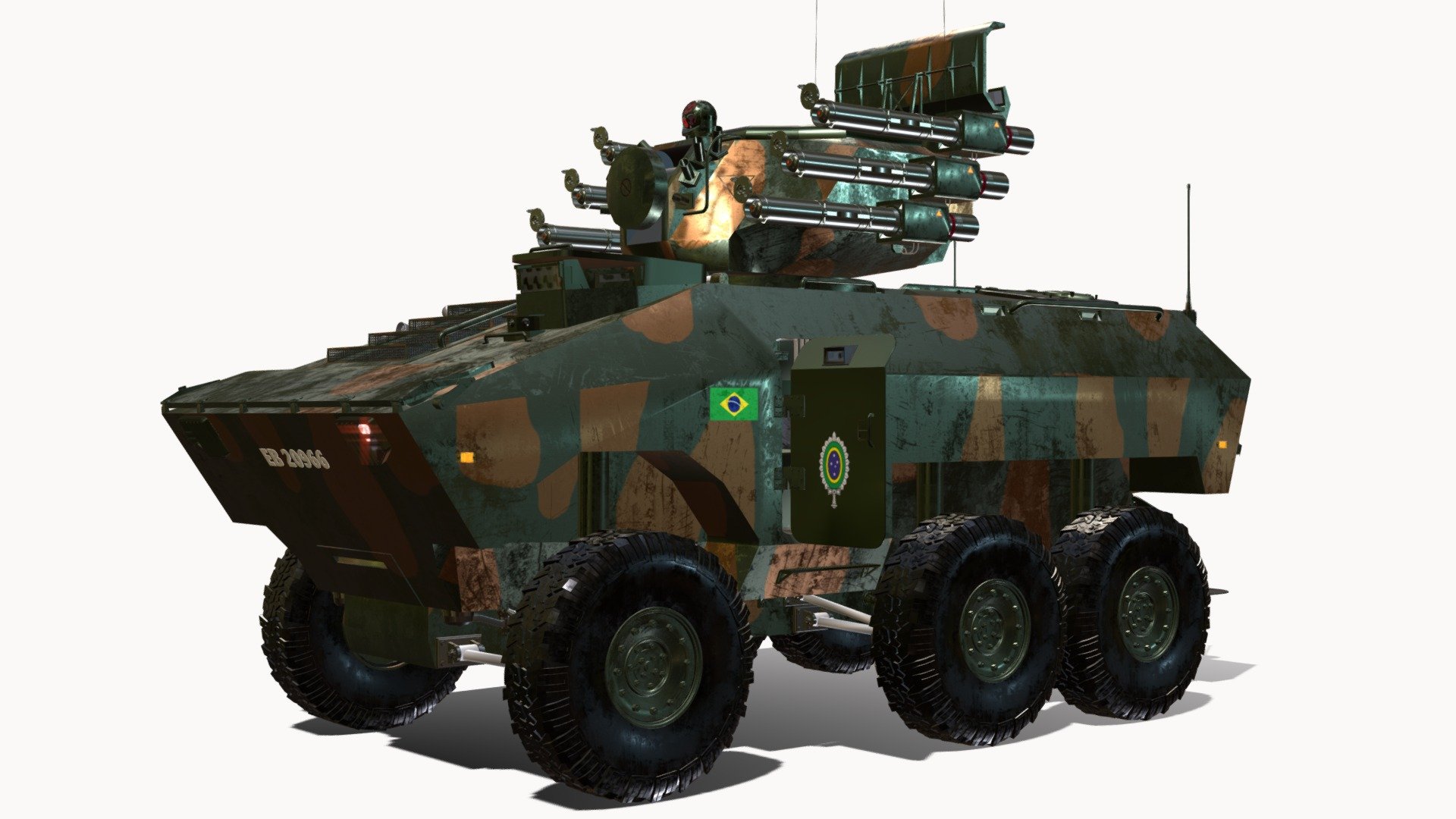 ee11 Urutu 6x6 antiaereo - 3D model by lm9241221 [fade790] - Sketchfab