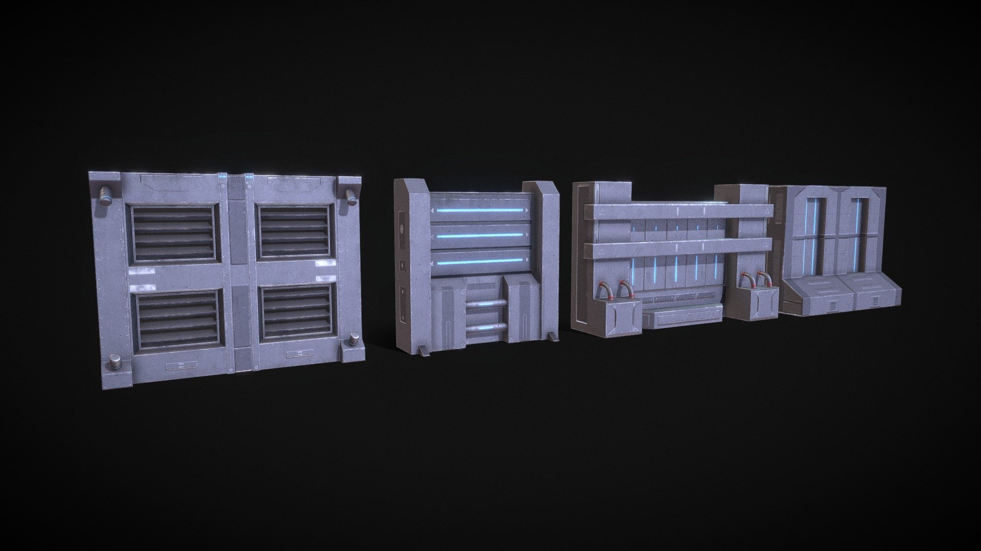 Sci-Fi Modular Wall Panels Pack - Buy Royalty Free 3D model by FIRA ...