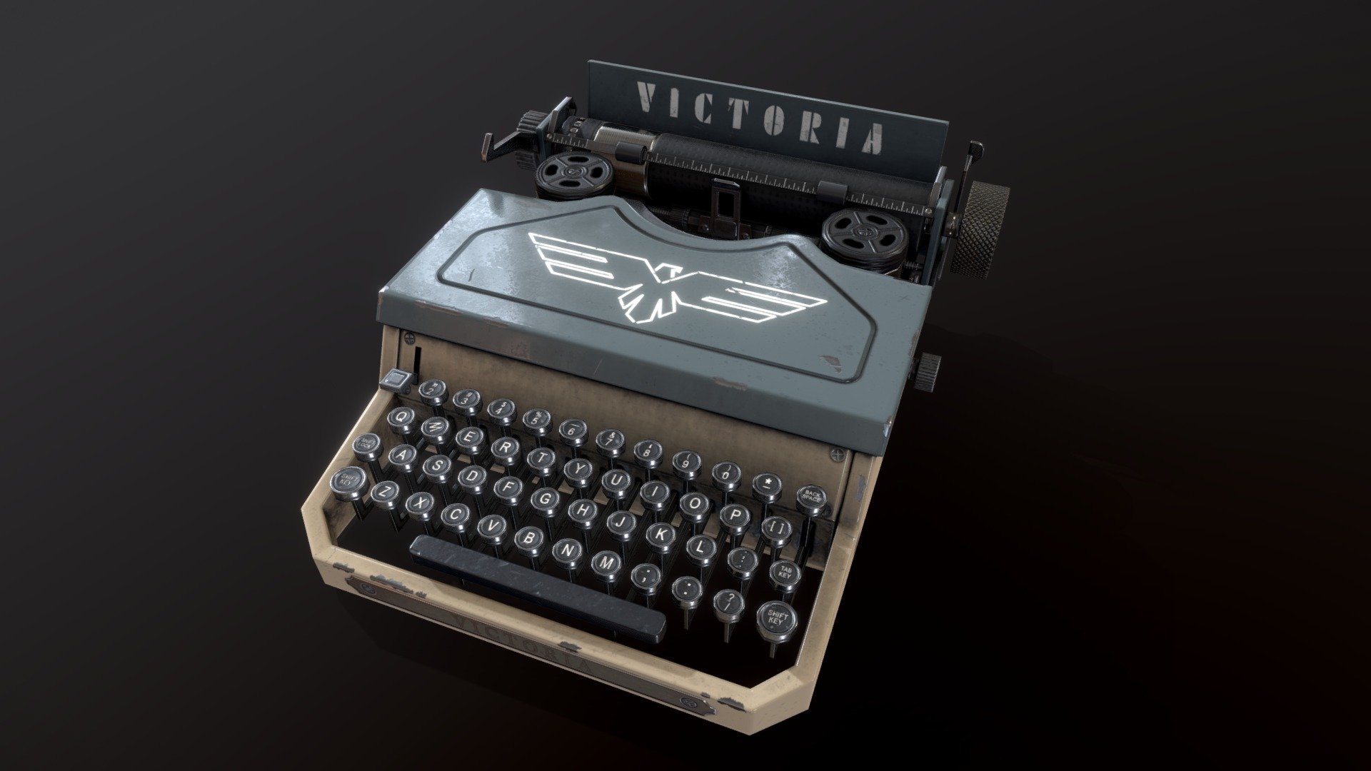 Vintage typewriter - Buy Royalty Free 3D model by Marek Picheta ...