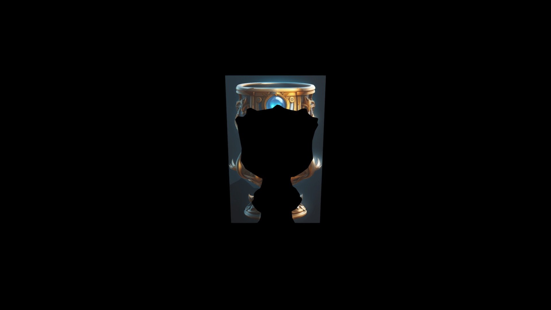 The image shows a gold and blue mask. - Download Free 3D model by ...