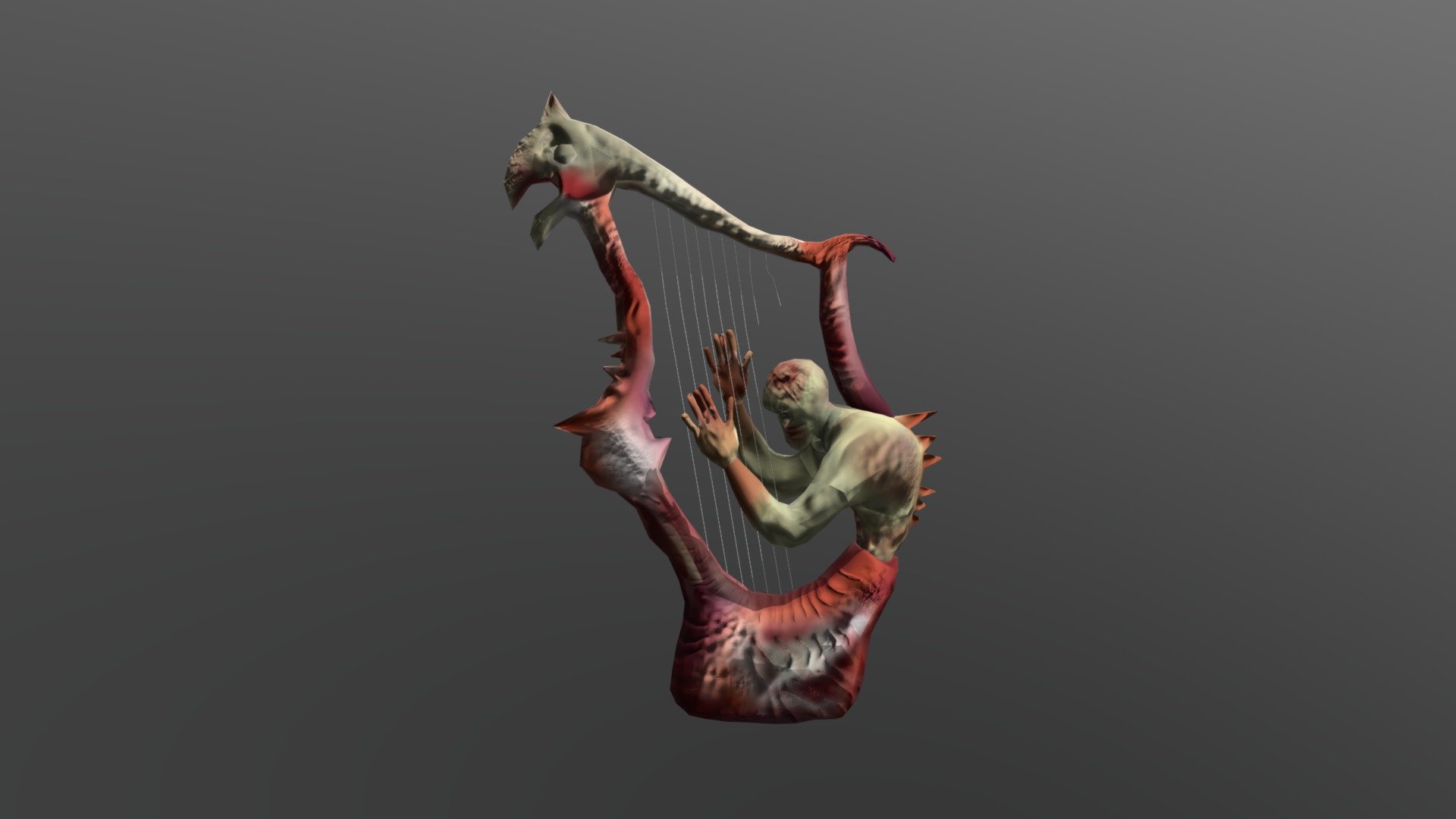 Monster Harp - 3D model by Le._.709 [fae50d2] - Sketchfab
