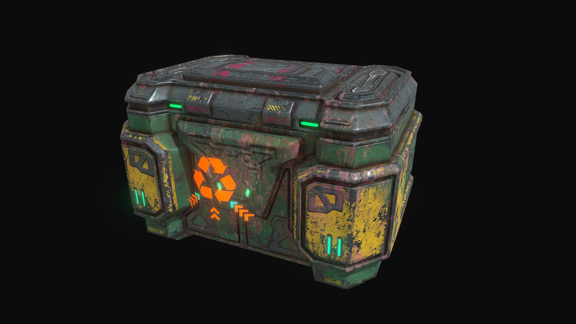 Cyberpunk trashcan environment asset - 3D model by Alexandr33D (@vympel ...