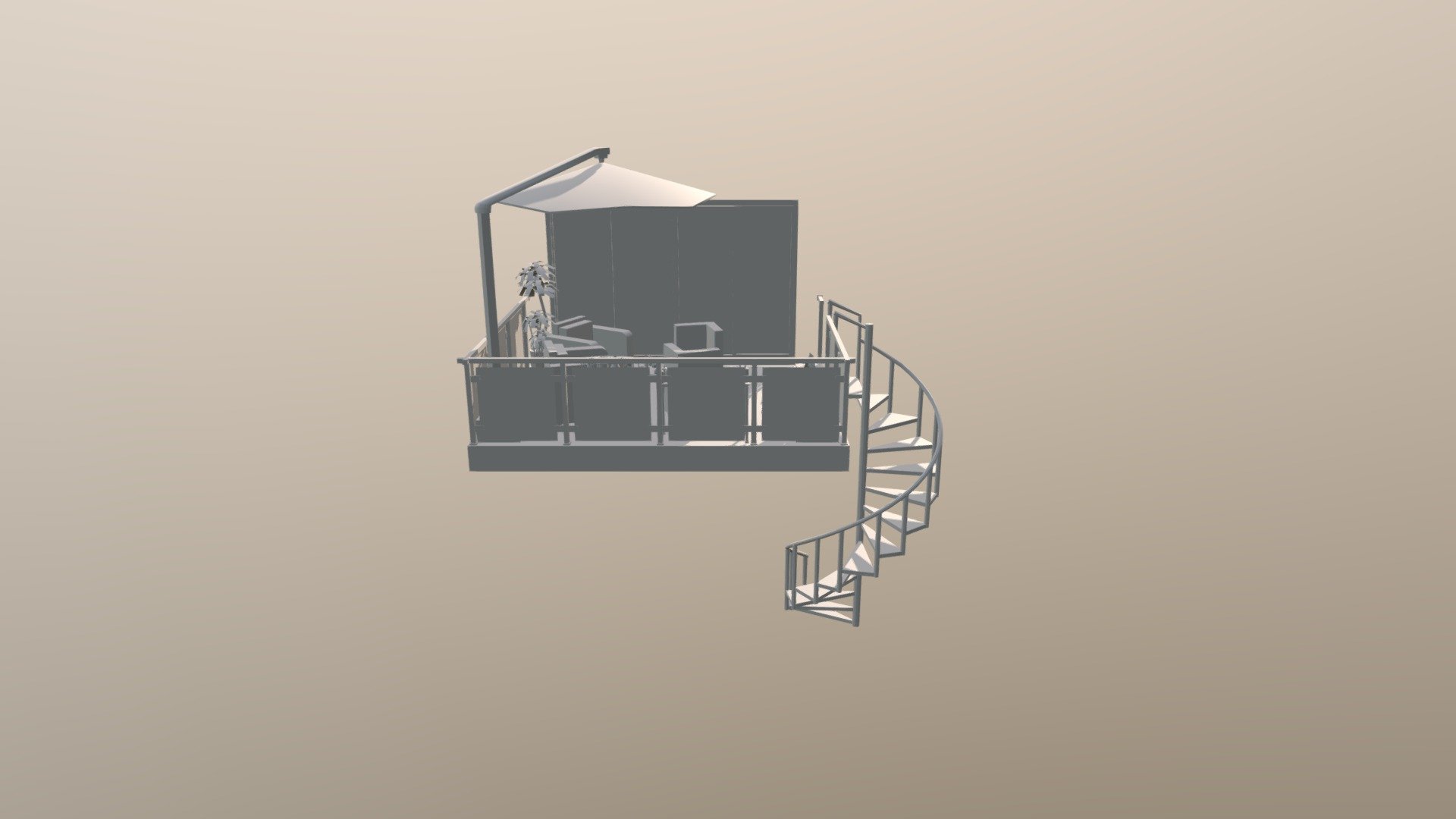 BalconyFinished - 3D model by Uberdaisy [fae89b0] - Sketchfab