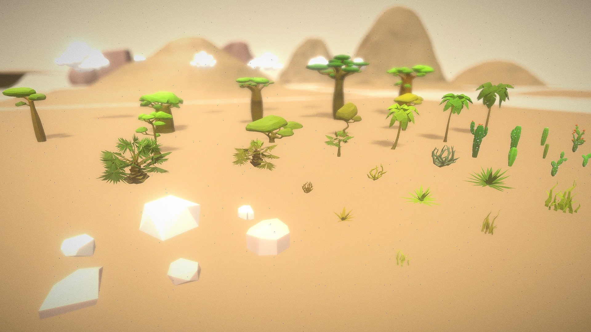 Environment Pack - Desert Nature - 3D model by PolyOne Studio (@polyone) [fae9dd8] - Sketchfab