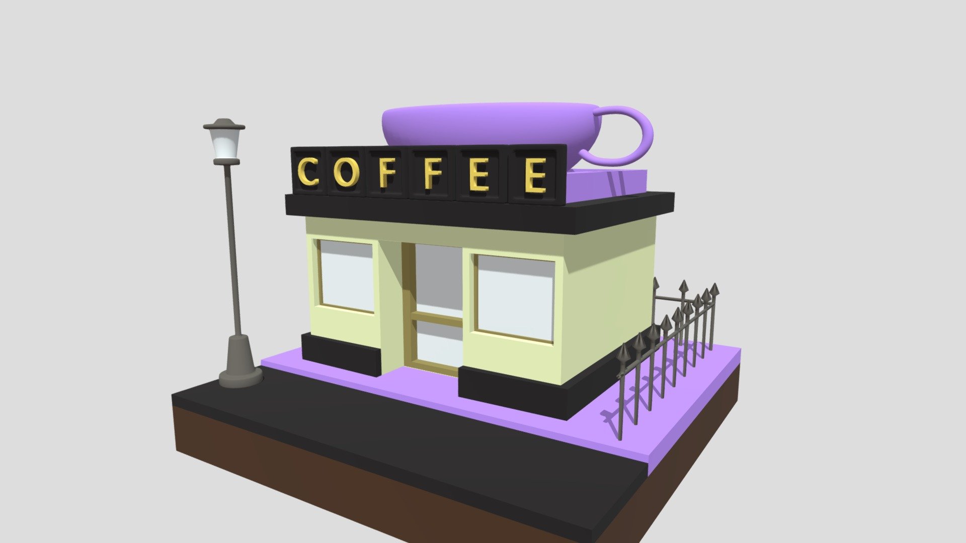 Coffee Shop - Download Free 3D model by iamwille (@simplewilliamz1 ...