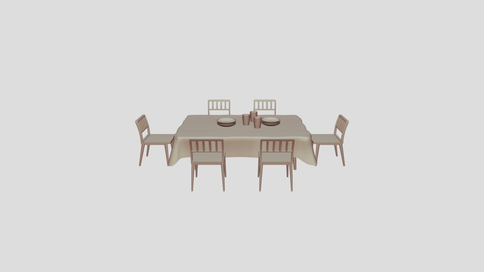 Dining Table - 3D model by KhairulEdzlan (@khairul.edzlan29) [faec62d ...